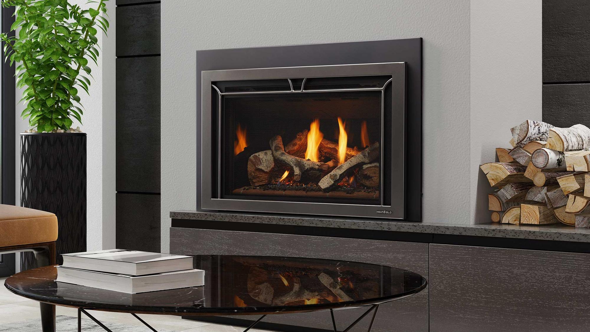 Heat N Glo Supreme I30 Birch Insert Northern Fireplace